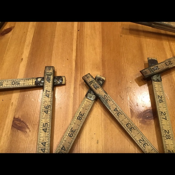 Vintage | Other | Vintage Lufkin Wooden Folding Ruler 2 Yard Stick ...